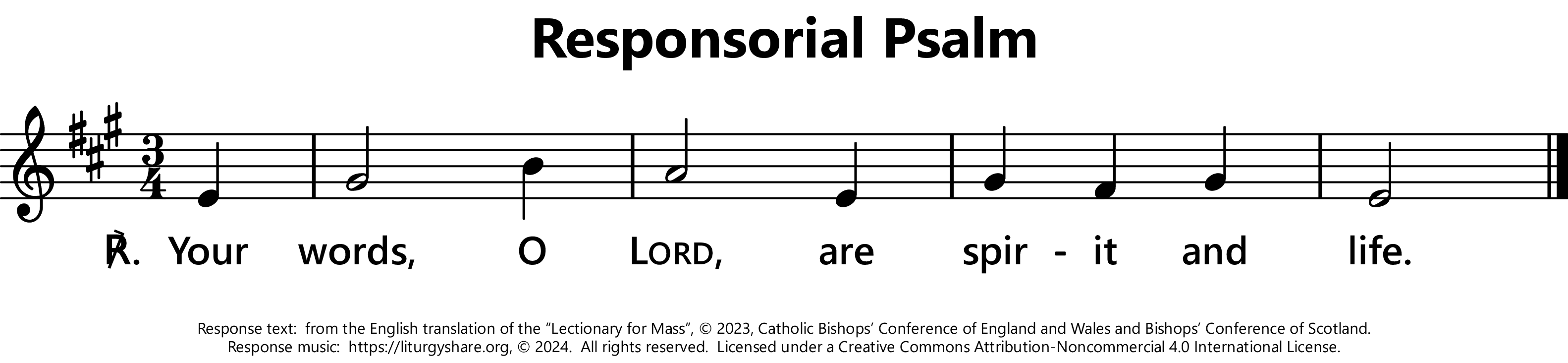 3rd Sunday in Ordinary Time: Responsorial Psalm, Year C